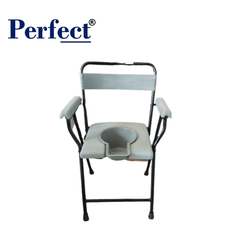 Perfect Grey Folding Commode Chair With Armrest | Compare and buy in ...