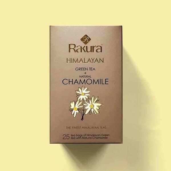 Rakura Himalayan Green Tea + Natural Chamomile 25 Tea Bags - SastoKhoj