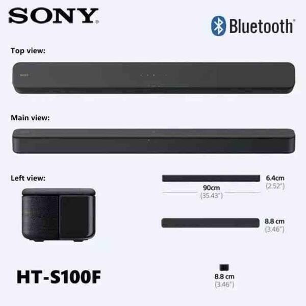 SONY Ht-S100F 2.0Ch Sound Bar With Bass Reflex Speaker / Integrated ...