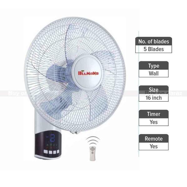 Diamond Wall Fan With Remote (Mint) | Compare and buy in Best Price in ...