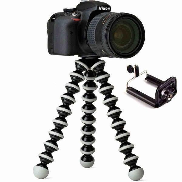 Gorilla Octopus Fully Flexible Foldable Camera & Mobile Tripod Stand ...