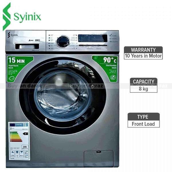 Syinix 8 KG Front Loading Fully Automatic Washing Machine | Compare and ...