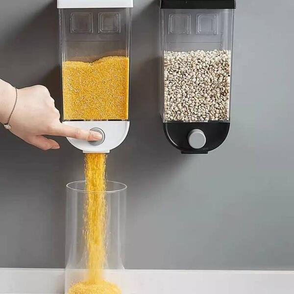Cereal Dispenser Container Wall Mounted Cereal Dispenser Tank 1500ML(1 ...
