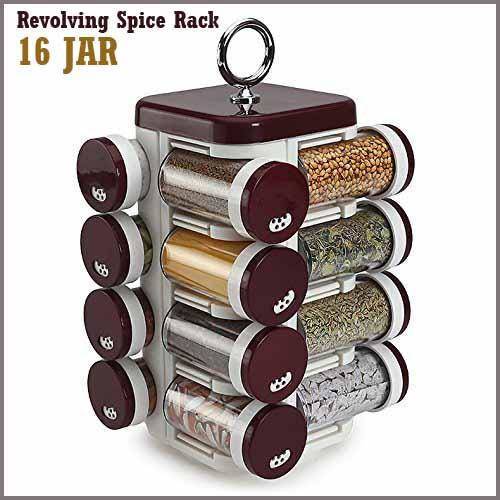 16 Jar Revolving Food Grade Plastic Spice Rack | Compare and buy in ...