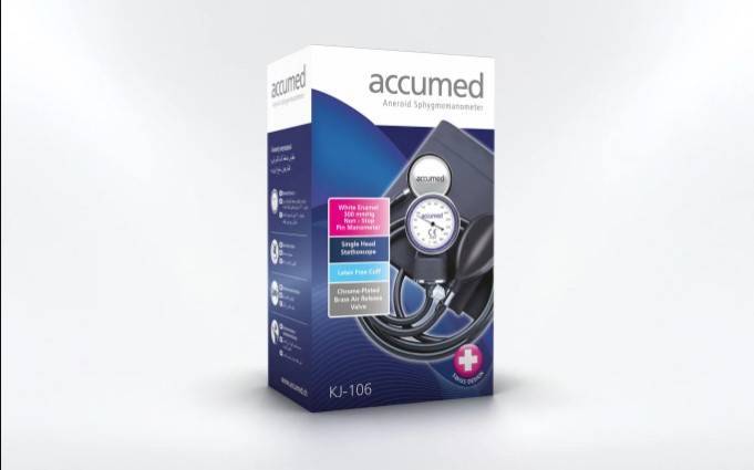 AccuMed KJ-106 Blood Pressure With FREE Stethoscope Manual BP Meter ...