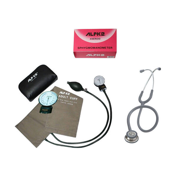 ALPK2 Manual BP set, Sphygmomanometer Velcro Cuff With Stethoscope ...