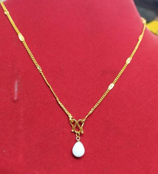 Looks like Original Gold Panchadhatu Neck Chain Pendent Pearl (18.5 ...