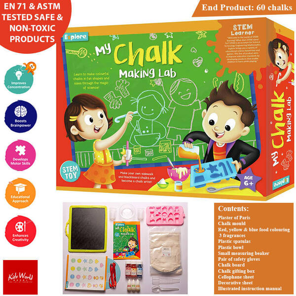 My Chalk Making Lab, Learning & Educational Activity Kit for Age 6 ...