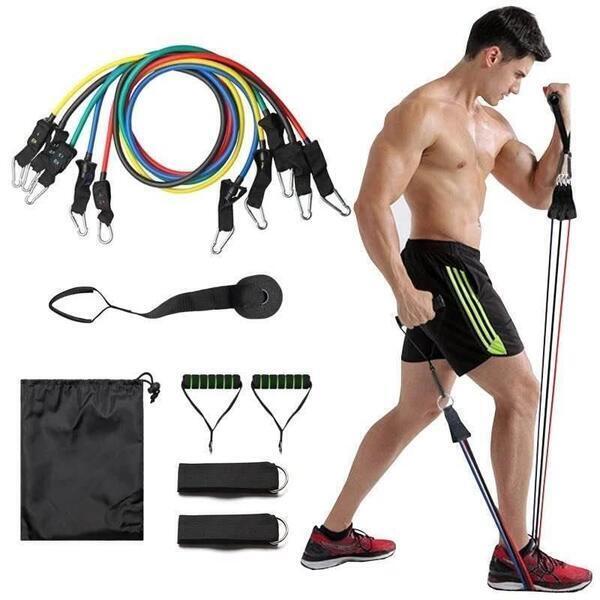 11 In 1 Power Resistance Exercise Band Set-Total 150lbs | Compare and ...