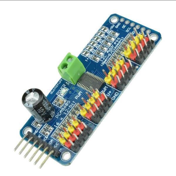 16 Channel PCA9685 12-bit PWM Servo Shield Motor Driver I2C Module for ...
