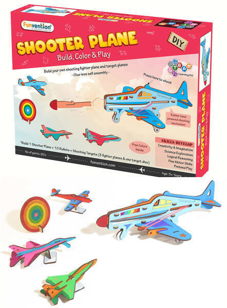 Build, Color & Play “Shooter Plane” - with 3 Target Planes and One ...
