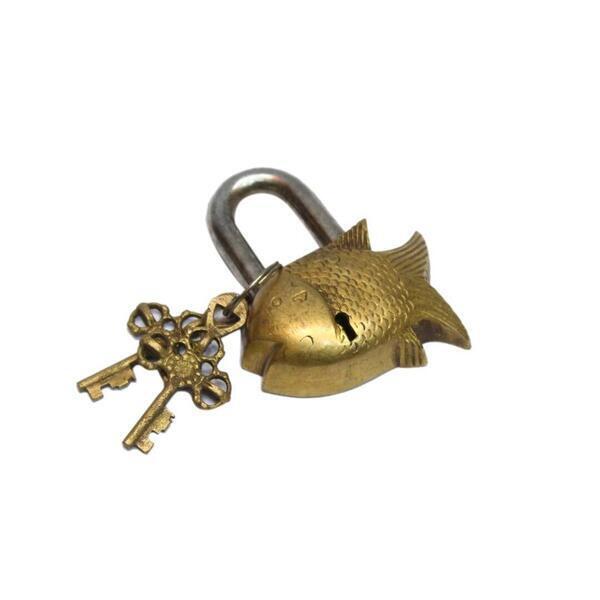 Golden Fish Design Lock With Two Keys | Compare and buy in Best Price ...