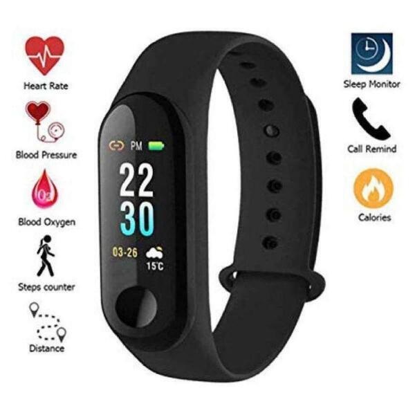 M3 Third Gen Smart Band Fitness Tracker With Blood Pressure Sensor ...