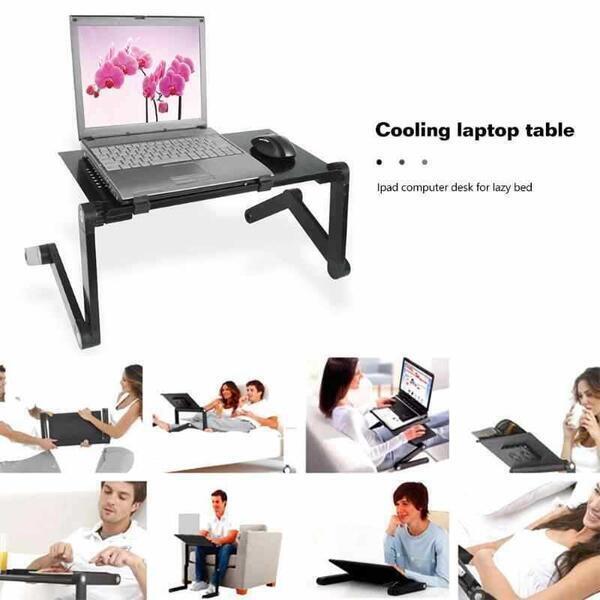 Smart Aluminum Alloy Folding Laptop Table/ Study Table with 360 Degree ...