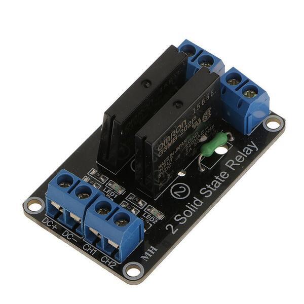 2 Low Current Dc Control Ac Solid State Relay Module Low Level Trigger 5V | Compare and buy in ...