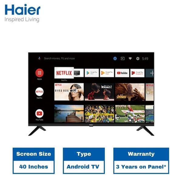 Haier 40 Inch Bezel Less Google Android TV - Smart AI Plus (LE40K6600GA ...