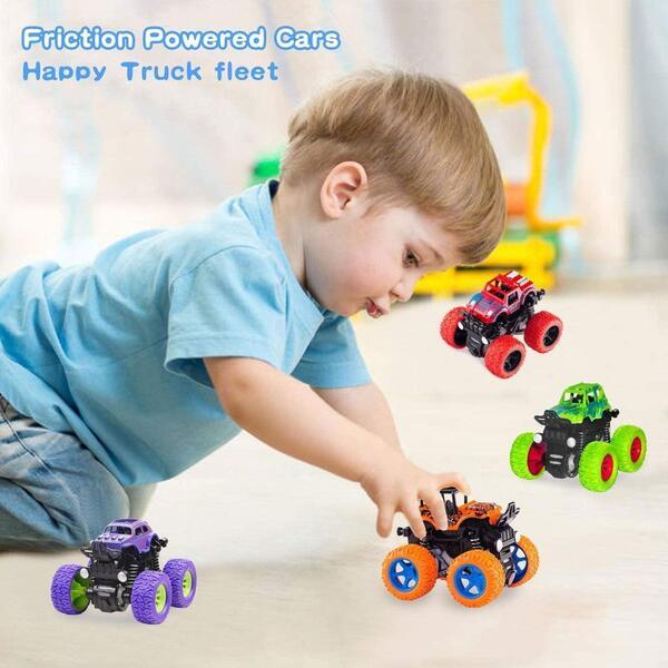 Monster Trucks Friction Powered Inertia Cars Toys For Kids | Compare ...