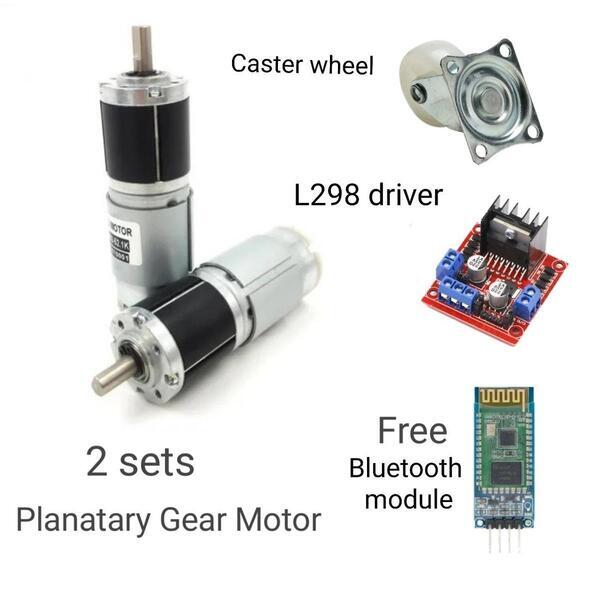 Planetary Gear Motor With L298 Motor Driver Set Caster Wheel | Compare ...