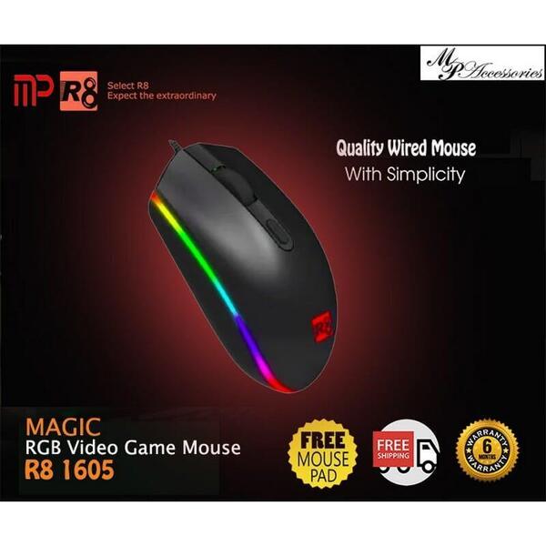 R8 1605 Magic RGB Wired Gaming Mouse | Compare and buy in Best Price in ...