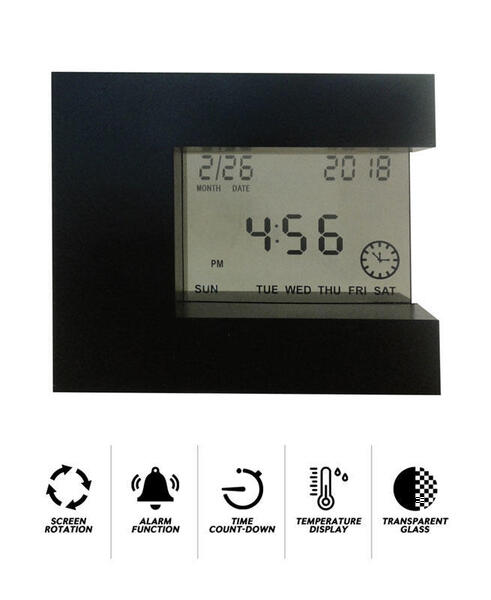 U Shape Clock Date Temperature KADIO – Screen Rotation | Compare and ...