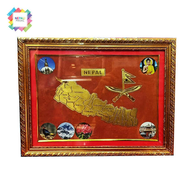Map of Nepal With Frame (Handicraft) (Medium Sized) | Compare and buy ...