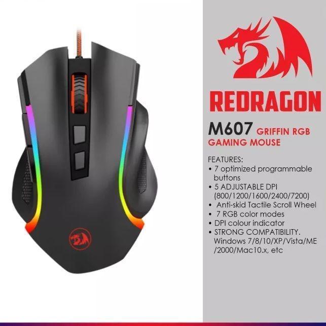 Redragon M607 Griffin RGB 7200 DPI RGB Gaming Mouse | Compare and buy ...