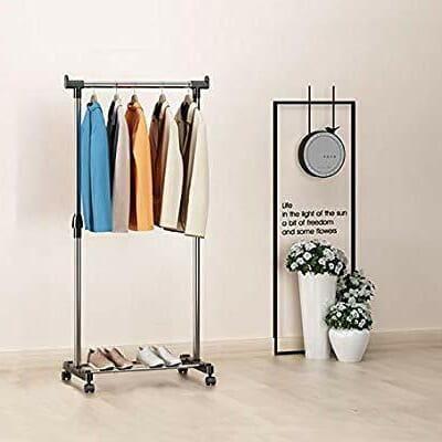 Stainless Steel Single-Pole Clothes Hanger Single-Pole Telescopic ...