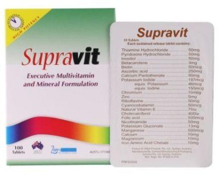 Supravit Multivitamin, Multimineral Capsules, Sodium Free, No Added ...