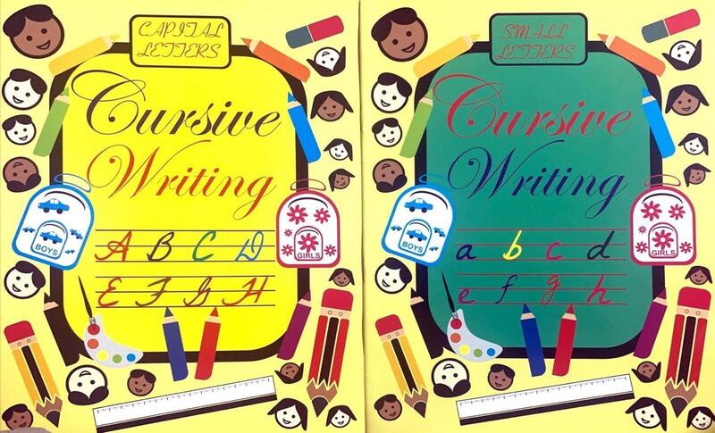 2 Cursive Writing Books For Kids ( Capital & Small Letters Writing Book ...