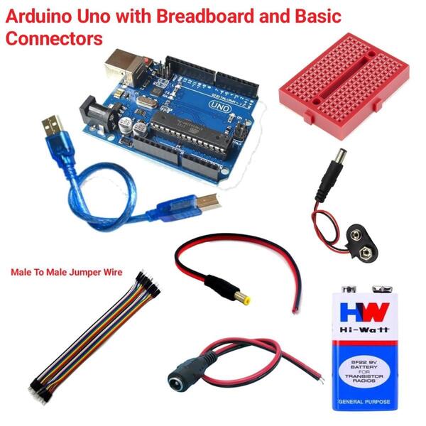 Arduino Uno R3 With Cable Mini Bread Board Dc Connectors 9V Battery Socket | Compare and buy in ...