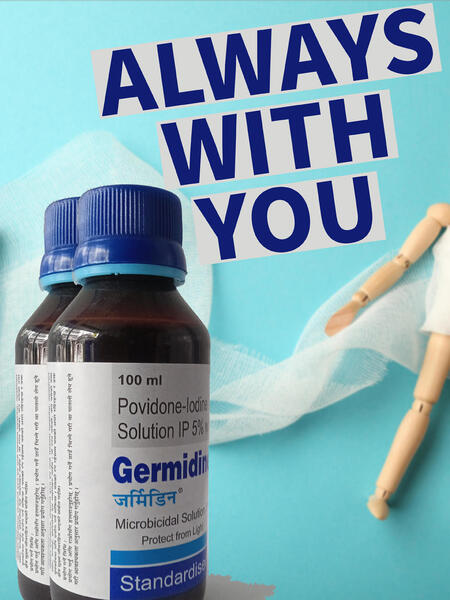 Germidine (Betadine) - Povidone-Iodine 10% (100ml) Antiseptic Solution ...