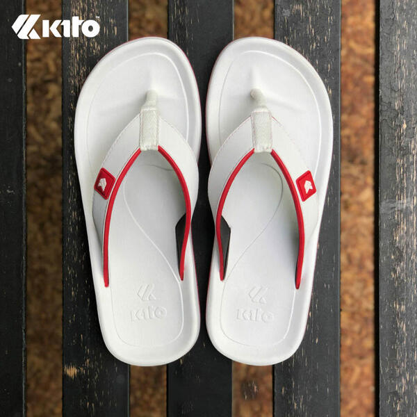 KITO Flip Flops for Men- Kito Walk Two Tone AA118M White Slippers ...