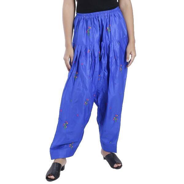 Bisesh Creation Royal Blue Chikan Panjabi Shalwar For Women | Compare ...
