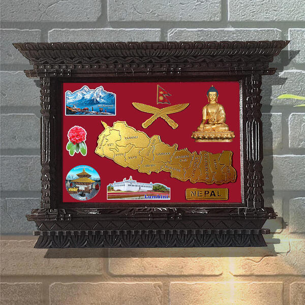 Nepal Map Wooden Handmade Frame | Compare and buy in Best Price in ...