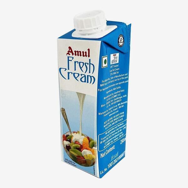 Amul Fresh Cream, 250ml Tetra Pack | Compare and buy in Best Price in ...