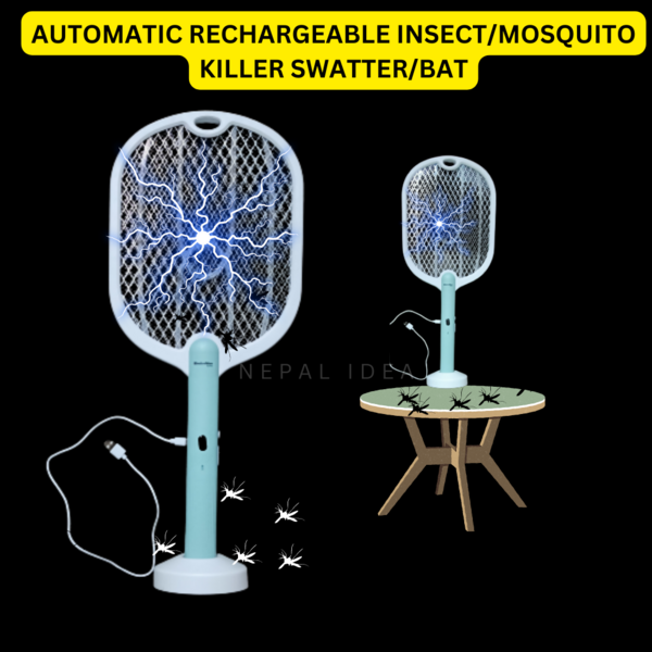 Automatic Rechargeable Insect/Mosquito Killer Swatter Bat With Stand ...