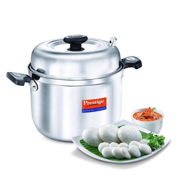 Prestige Stainless Steel Super Idli Cooker Steam Vent 4 Plate | Compare ...