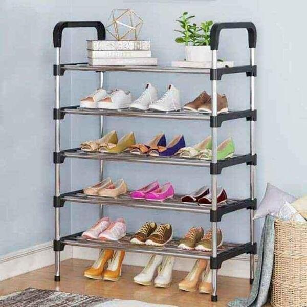 Stainless Steel Foldable Shoe Rack 5 Layers | Compare and buy in Best ...