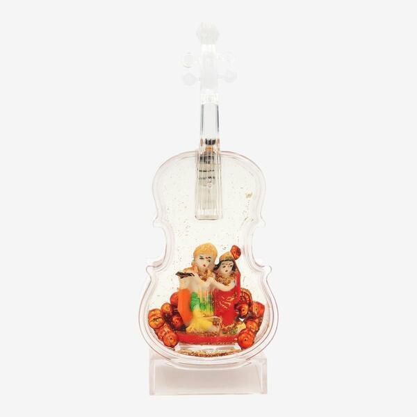 Transparent Guitaar Shape Golden Colour Lord Krishna & Radhe Statue ...