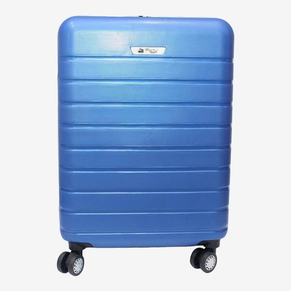 Unisex Blue SkyTeam Fiber Four Wheeler 20" Travel Hand Carry Trolley ...