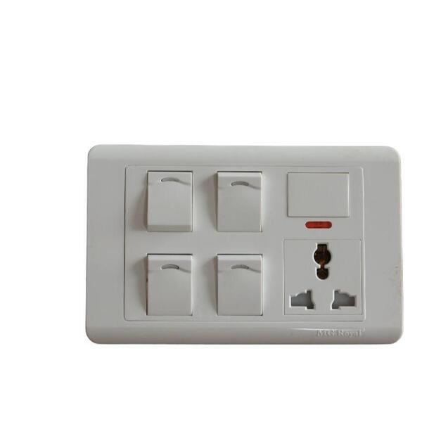 4 Gang Switch With Socket + Indicator | Compare and buy in Best Price ...