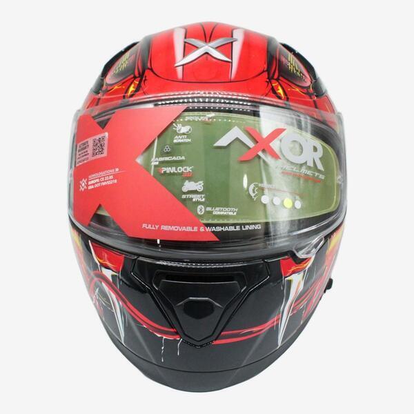 Axor Venomous Printed Dot Certified Double Visior Full Face Helmet ...