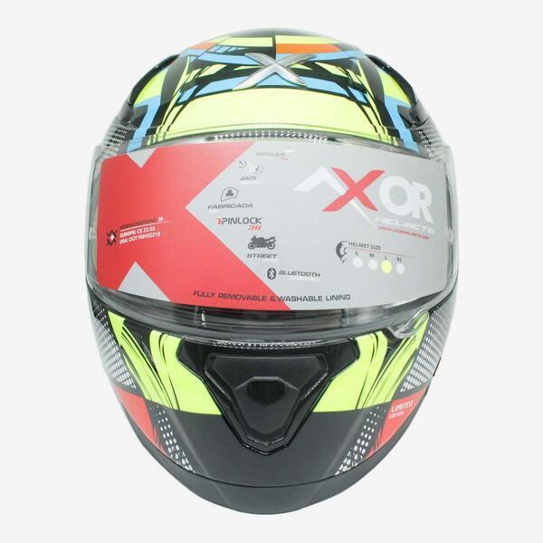 Axor Vivid Limited Edition Dot Certified Double Visior Full Face Helmet ...