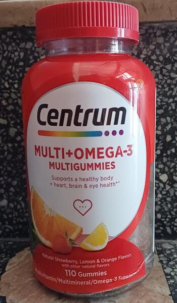 Centrum Multi+Omega3 MultiGummies -110 gummies | Multivitamin and ...