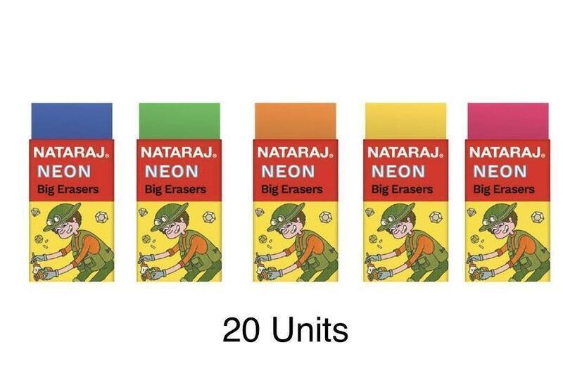 Nataraj Neon Big Eraser - 20 Units | Compare and buy in Best Price in ...