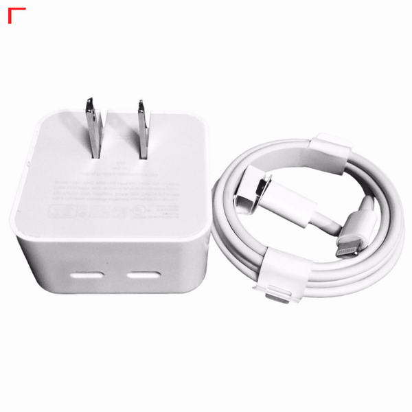 35W Dual USB-C Port Compact Power Adapter With USb-C To Lighting Cable ...