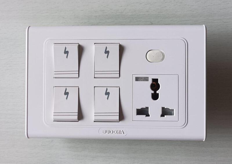 4 Gang Switch With Socket + Indicator Premium Switches | Compare and ...