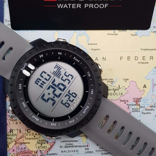 Big Display Digital Rubber Strap Sports Watch For Men - Black | Fashion ...