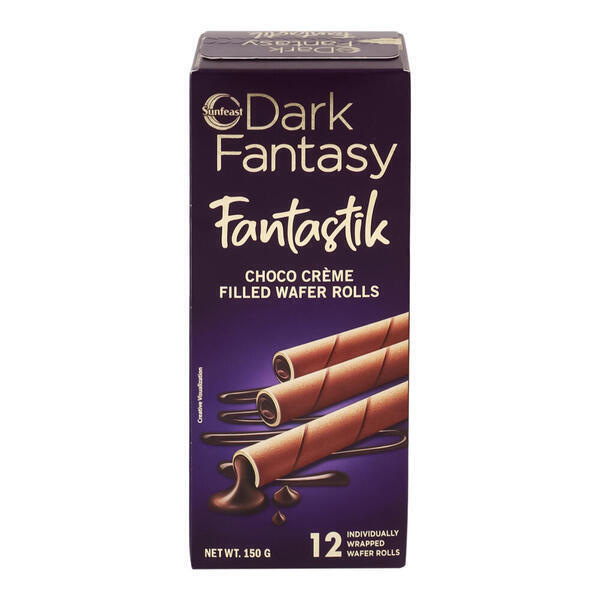 Dark Fantasy Choco Creme Filled Wafer Rolls 12 Wafer Rolls | Compare ...