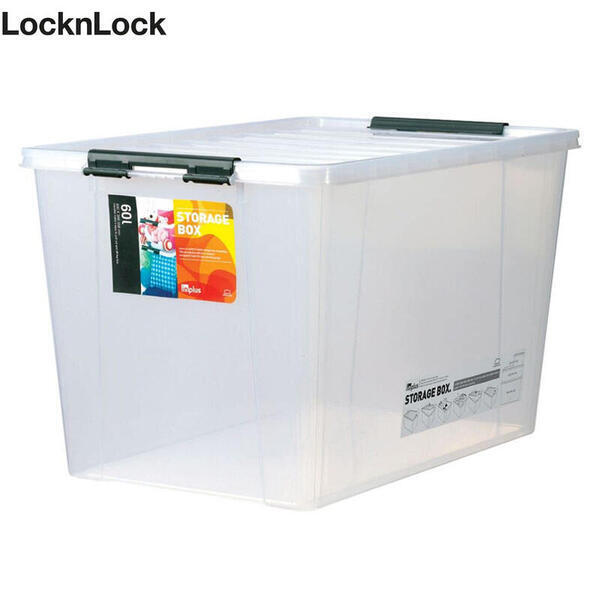 LocknLock Easy Clip Storage Box 60L Natural | Stackable & Multipurpose ...